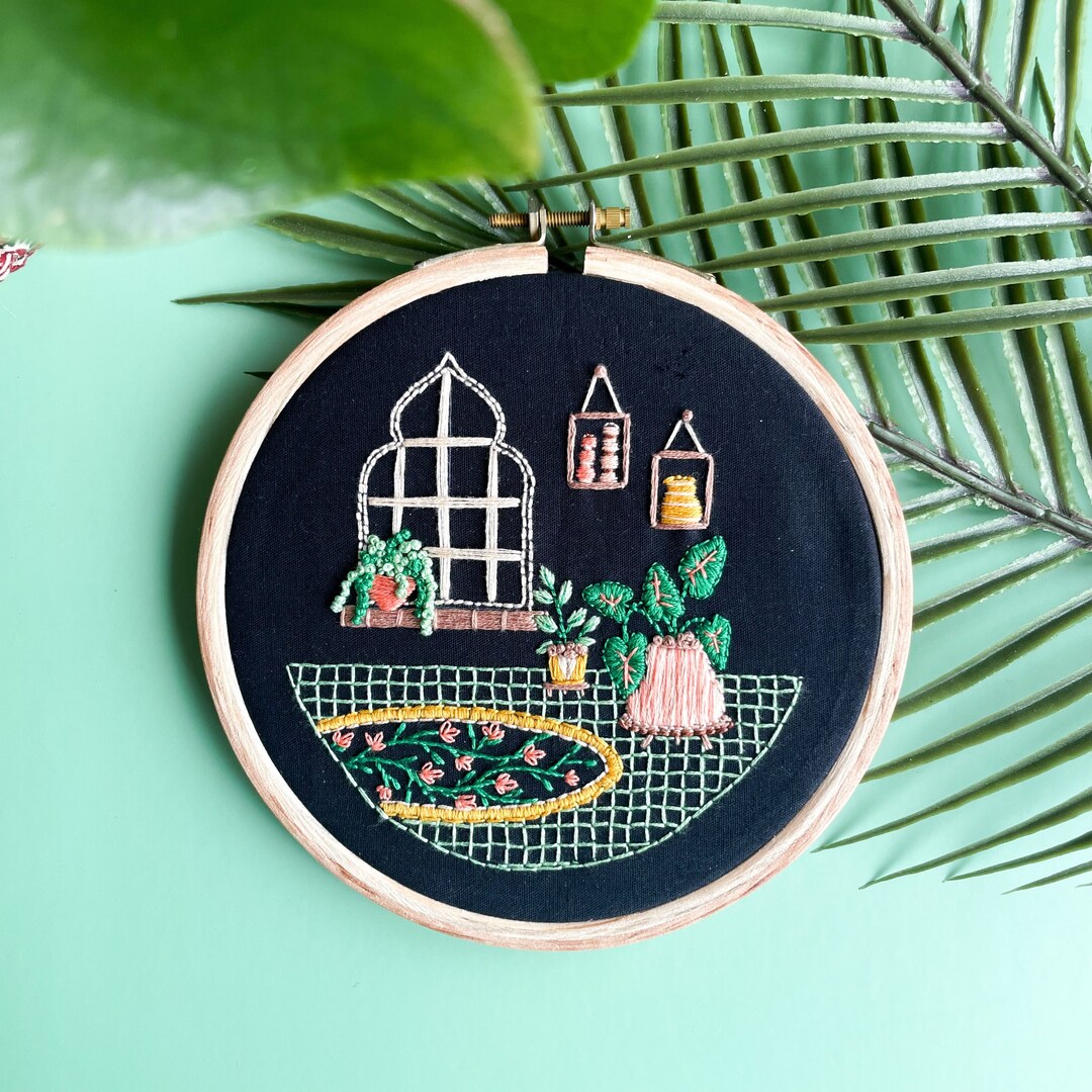 Colorful Embroidery Kit, DIY Embroidery, Gift For, for Plant Lady, Home ...