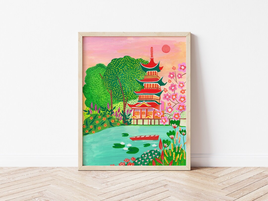 Japan Art Print, Travel Print, Tokyo Art Print, Japanese Temple Print ...