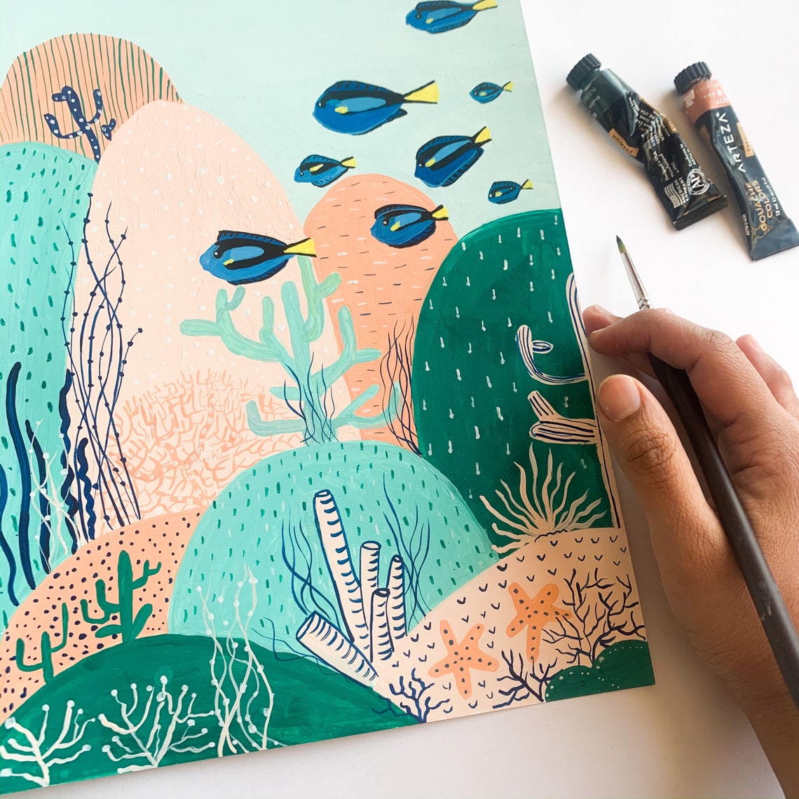 Blue Tang Art Print Nursery Art Print Kids Room Art | Etsy