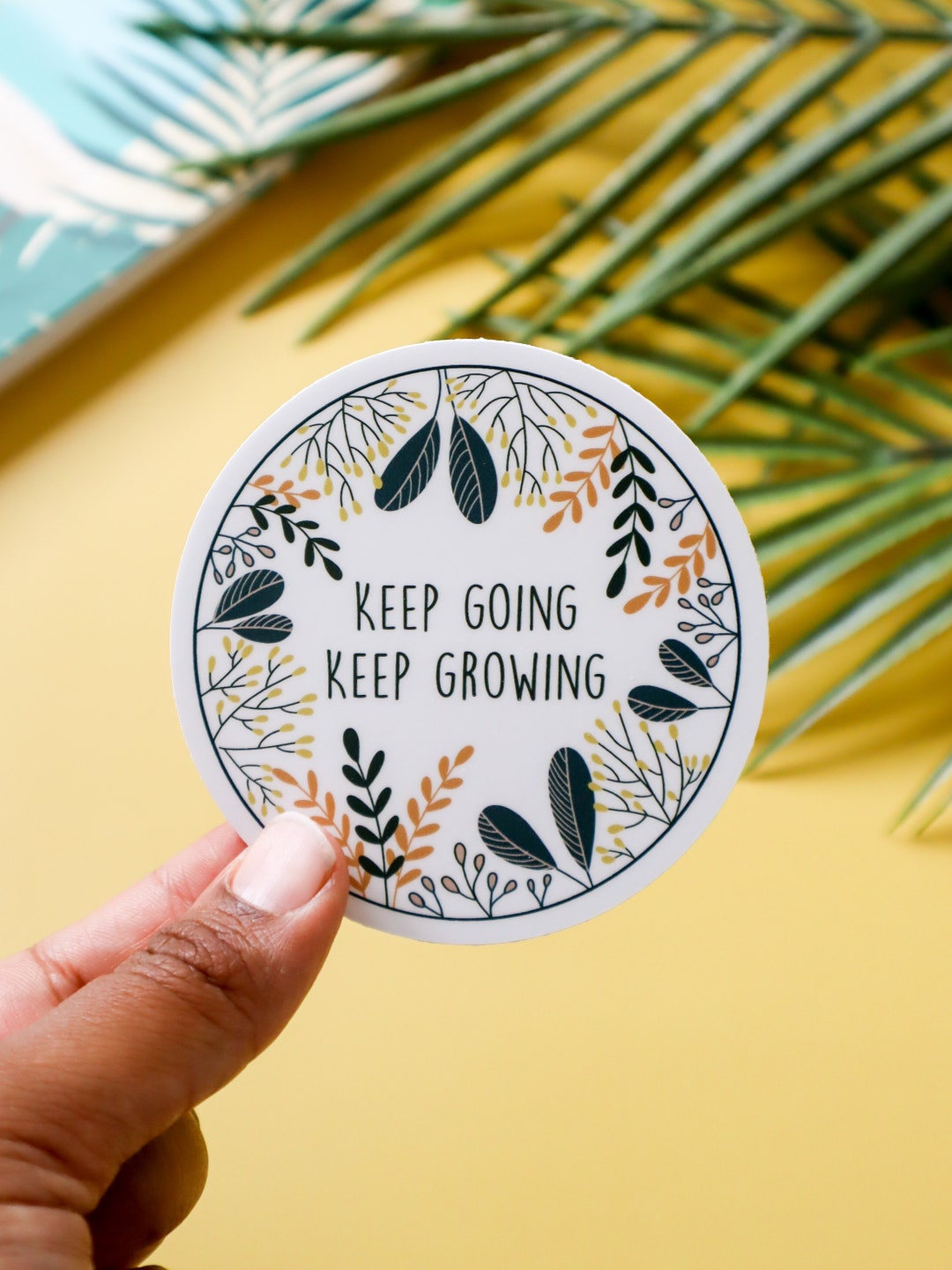 Keep Growing Sticker, Permanent Vinyl Decal, Laptop Decal for Her, for ...