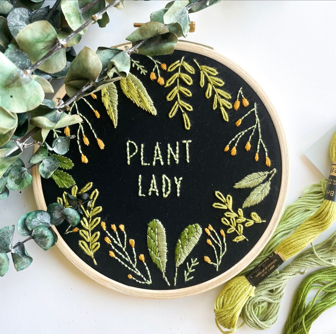 Plant Lady Embroidery Kit, DIY Embroidery, Gift for Plant Mom, DIY ...