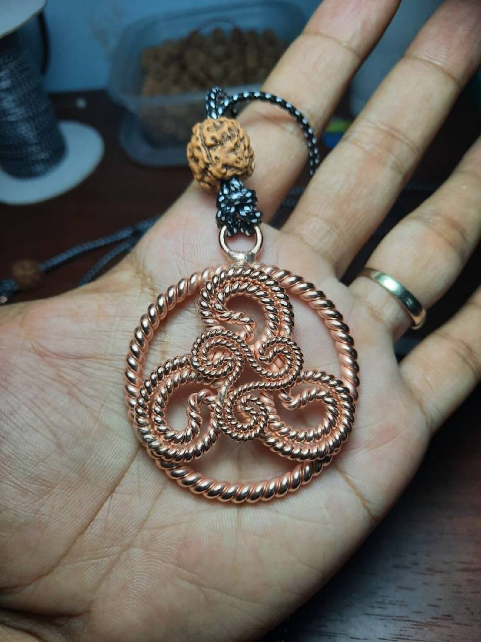 Tensor Ring Double Heddeka Pendant sacred & Lost Cubit - Etsy