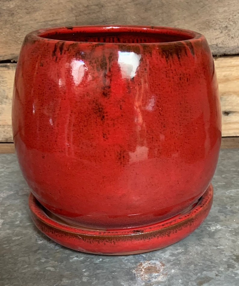 6" Ceramic Planter/pot Handmade Minimalist Style 6 Inch With Drainage ...