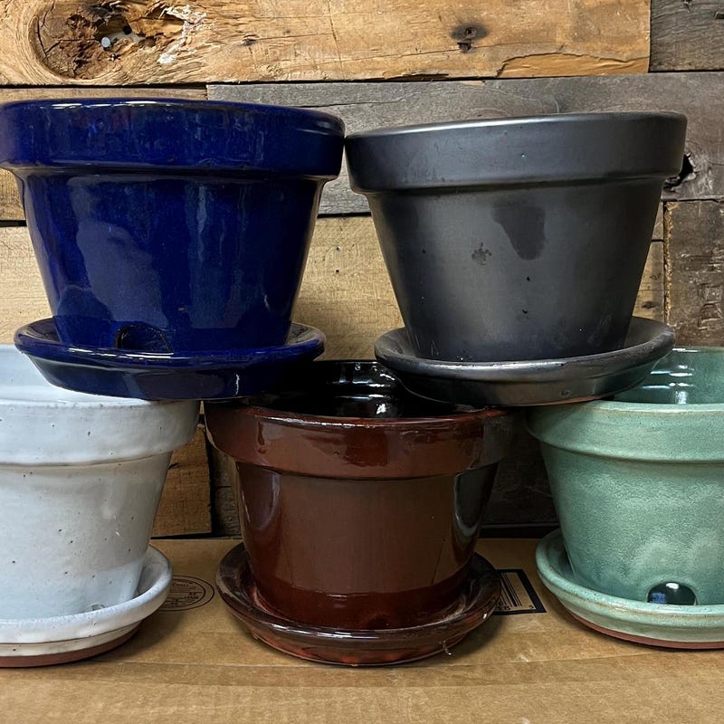 12 Inch Glazed Pot - Etsy