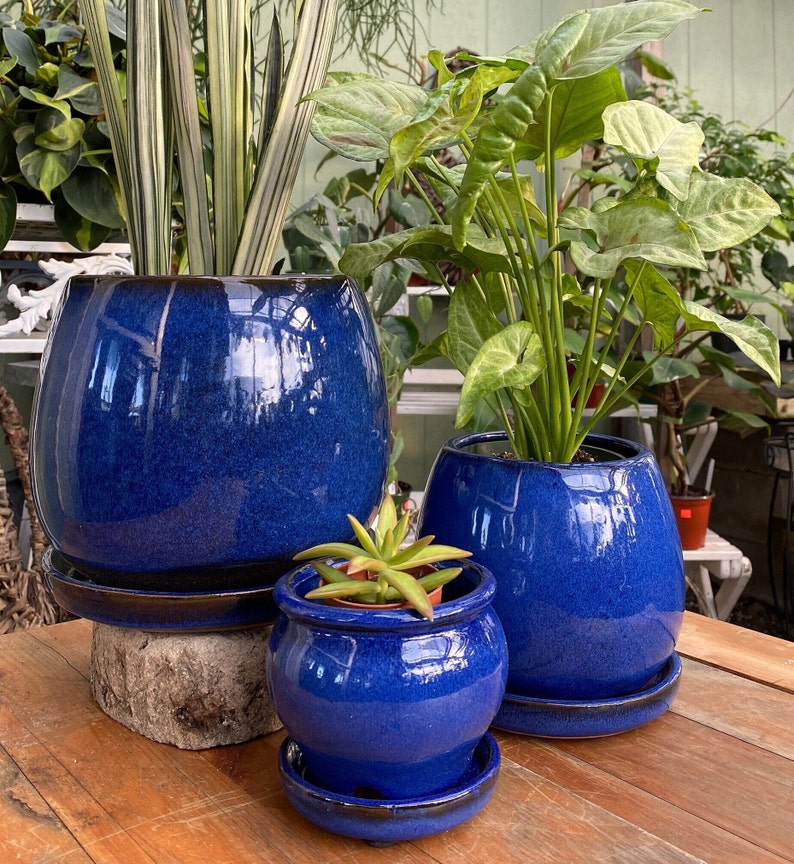 6" Ceramic Planter/pot Handmade Minimalist Style 6 Inch With Drainage ...