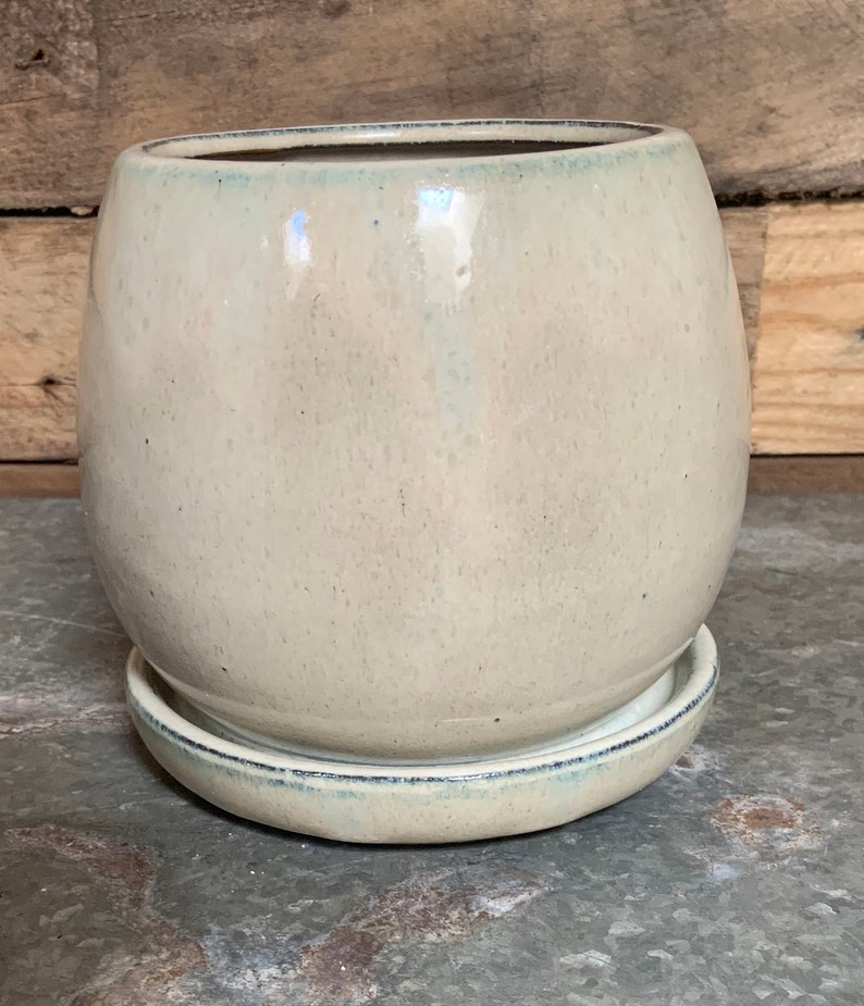 6" Ceramic Planter/pot Handmade Minimalist Style 6 Inch With Drainage ...