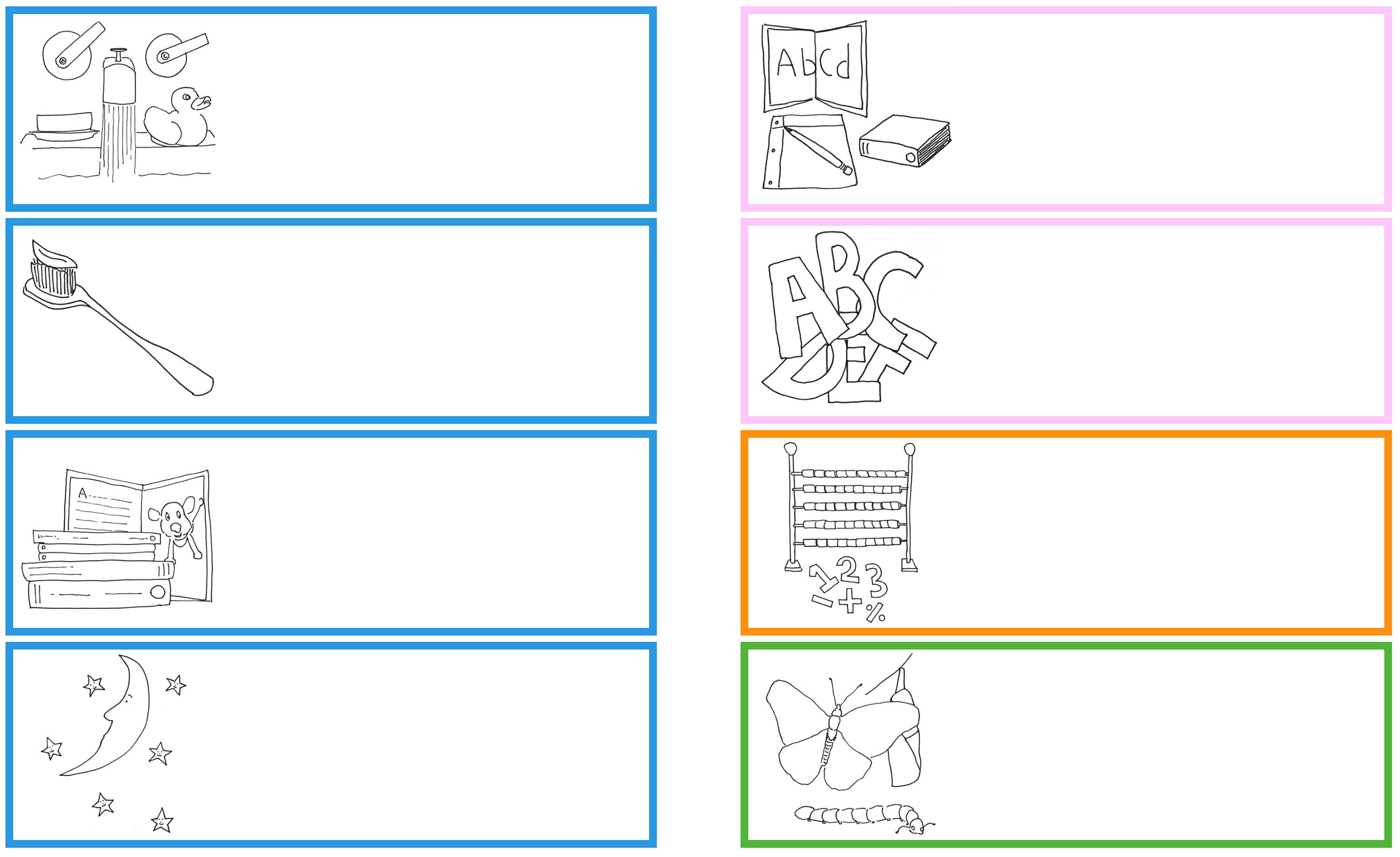 Visual Schedule Printable Cards, Pictures With No Words, Customize to ...