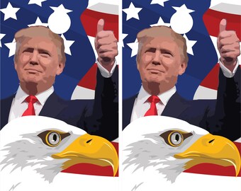 Trump Cornhole Decals - Etsy