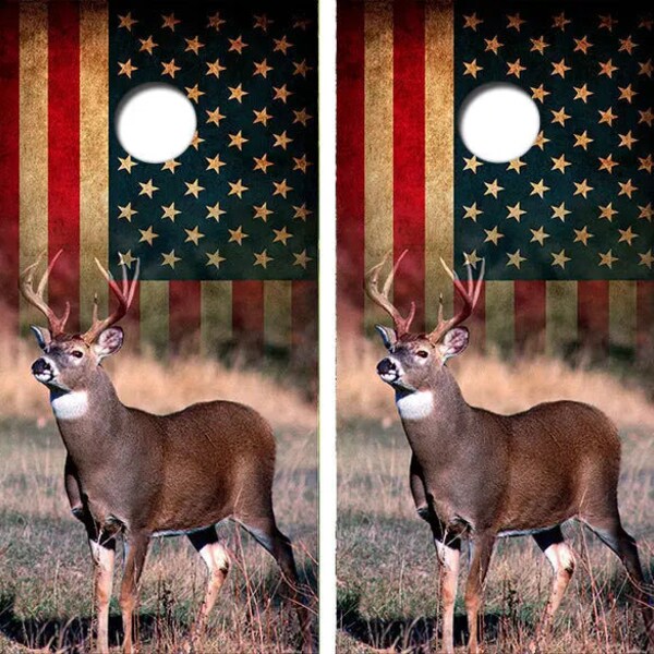 Free Deer and Flag Svg - Etsy