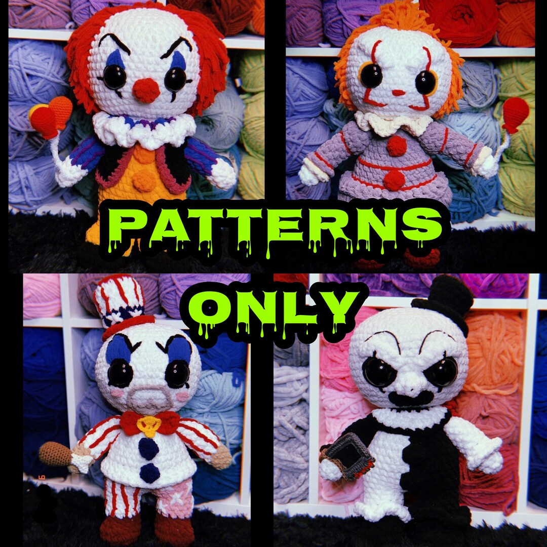 Killer Clowns Bundle 1 Patterns Only - Etsy
