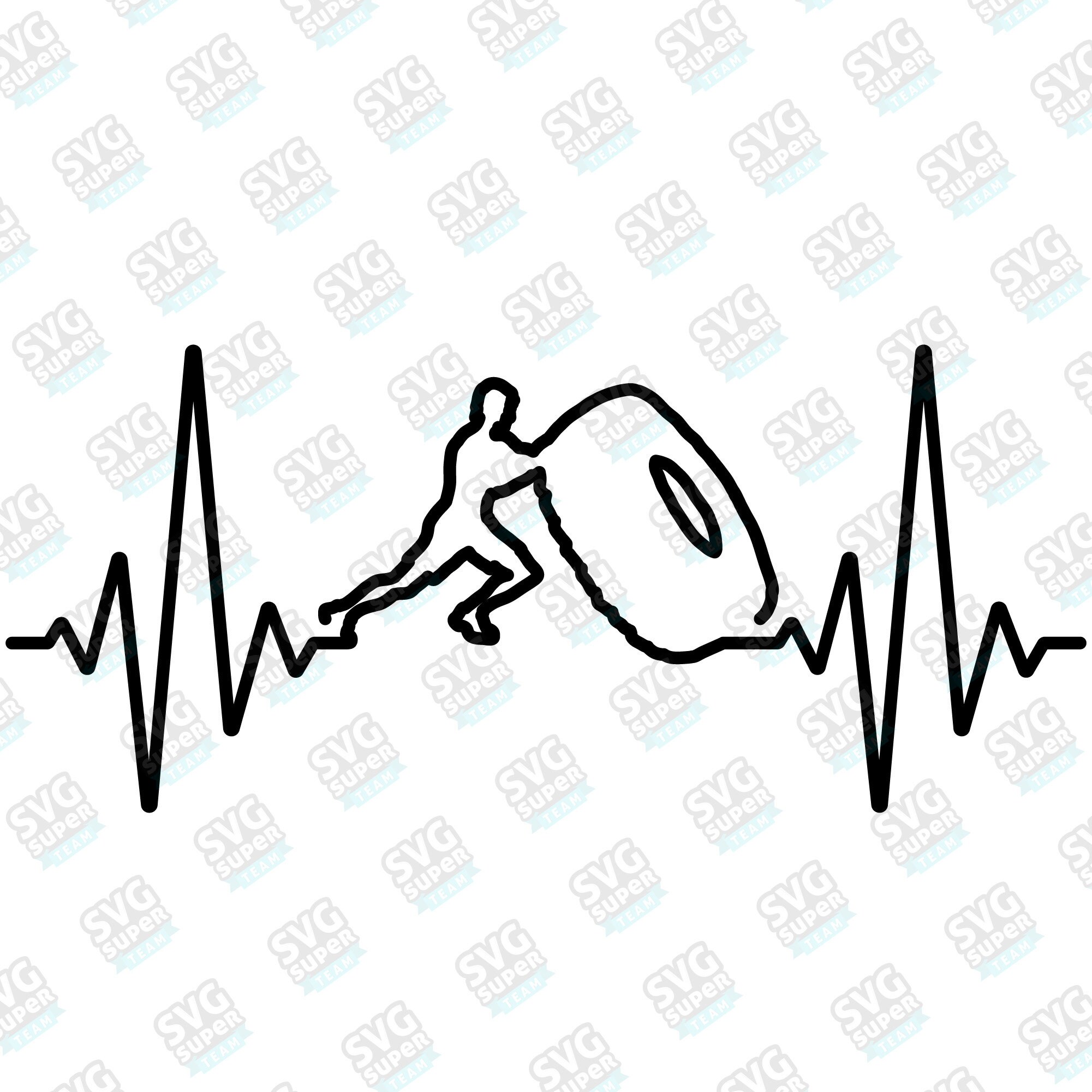 Crossfit Heart Beat SVG, Electrocardiogram Pulse Gym Lover Digital ...