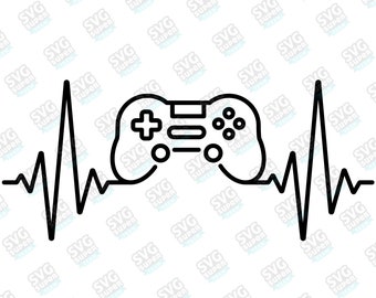 Game Controller Heart Svg - Etsy