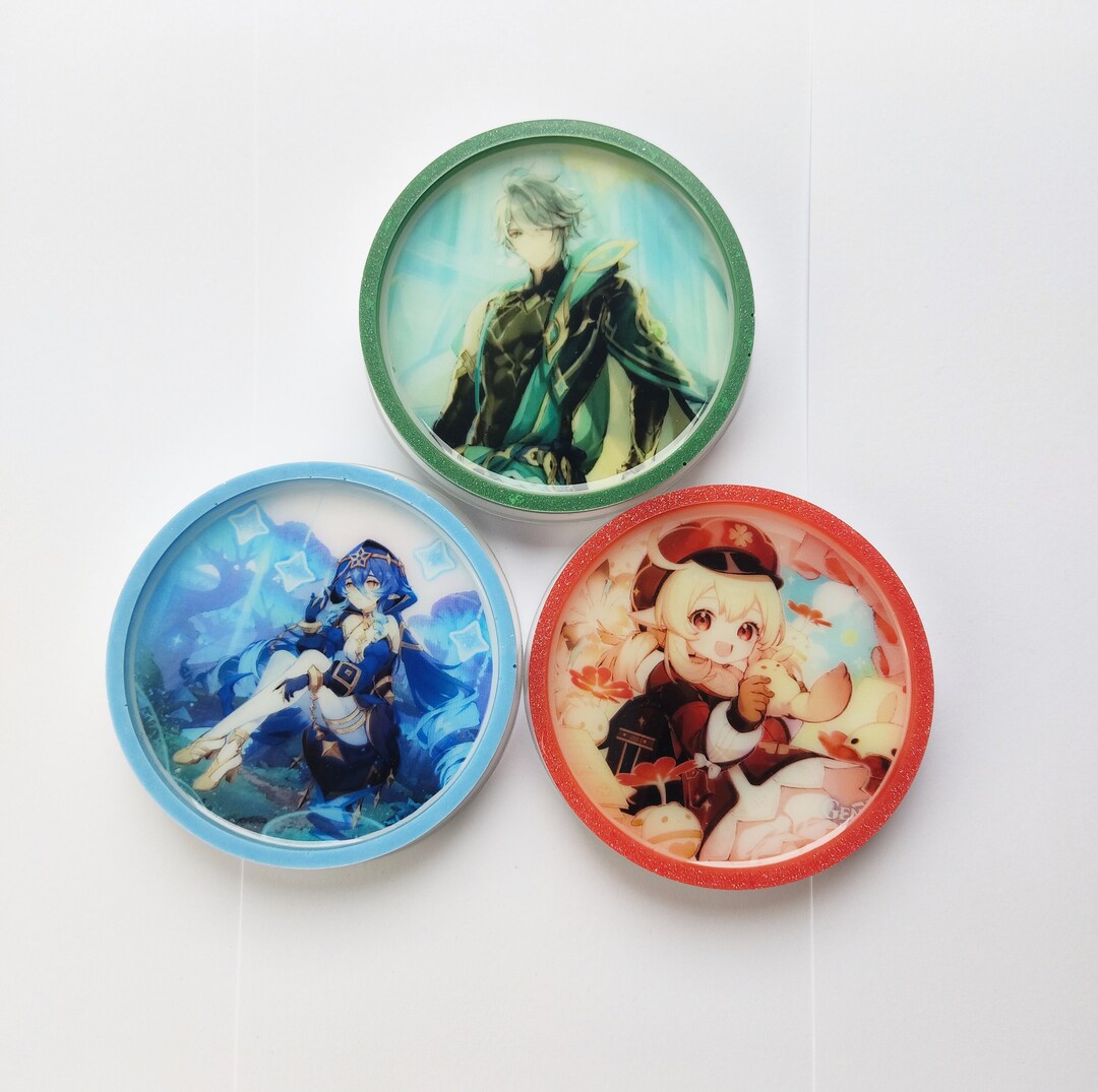 Genshin Impact Character Coasters Large and Round - Etsy