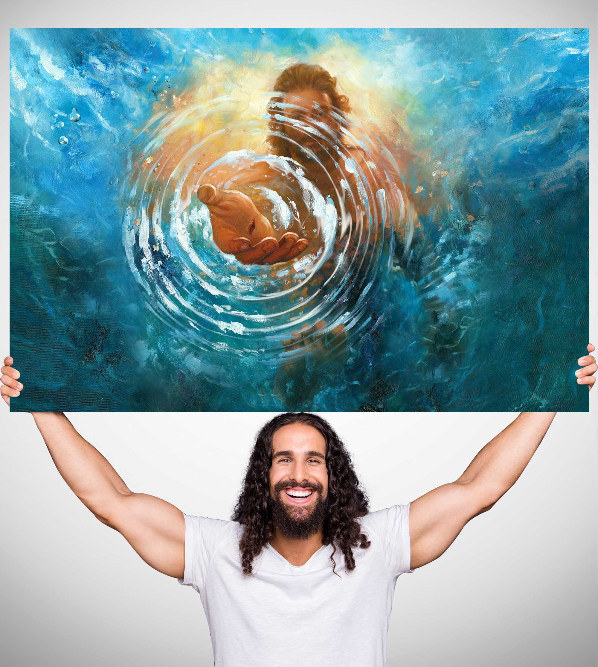 Jesus Saves Water Painting - Etsy