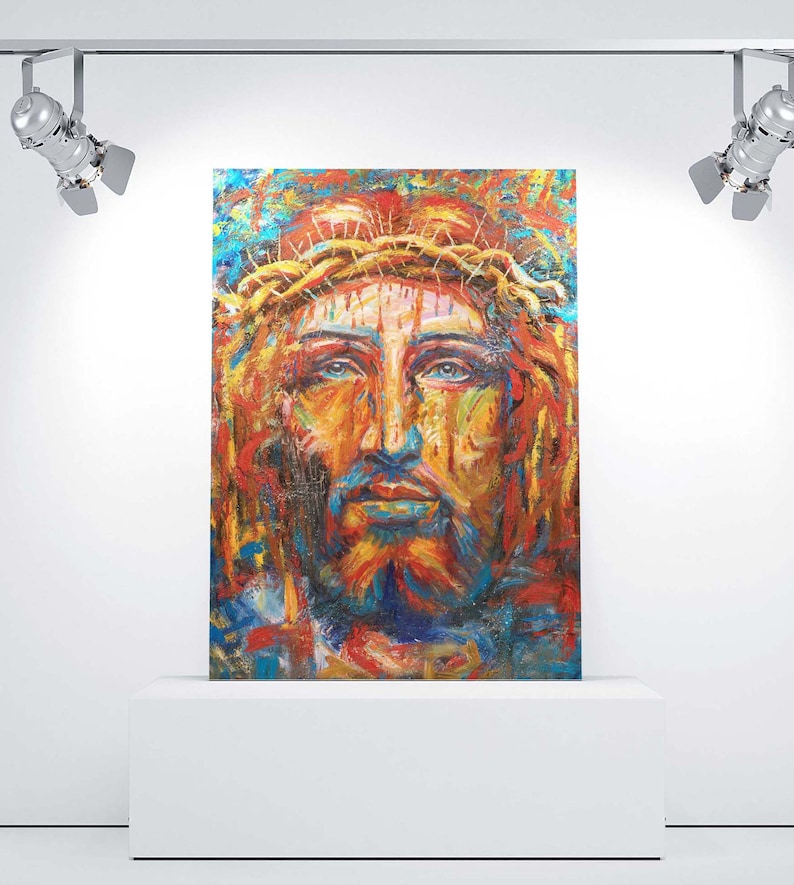 Colorful Abstract Jesus - Etsy
