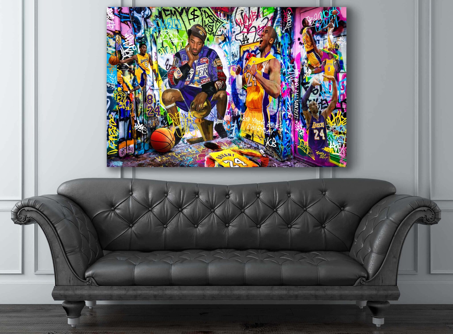 Limited Edition Kobe Bryant Premium Graffiti Canvas Ready to - Etsy