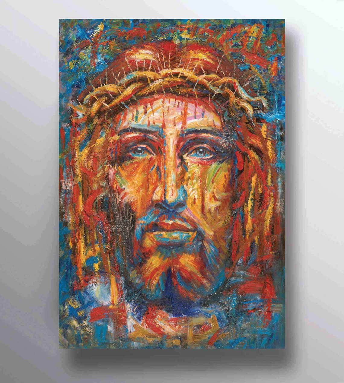 Colorful Abstract Jesus - Etsy