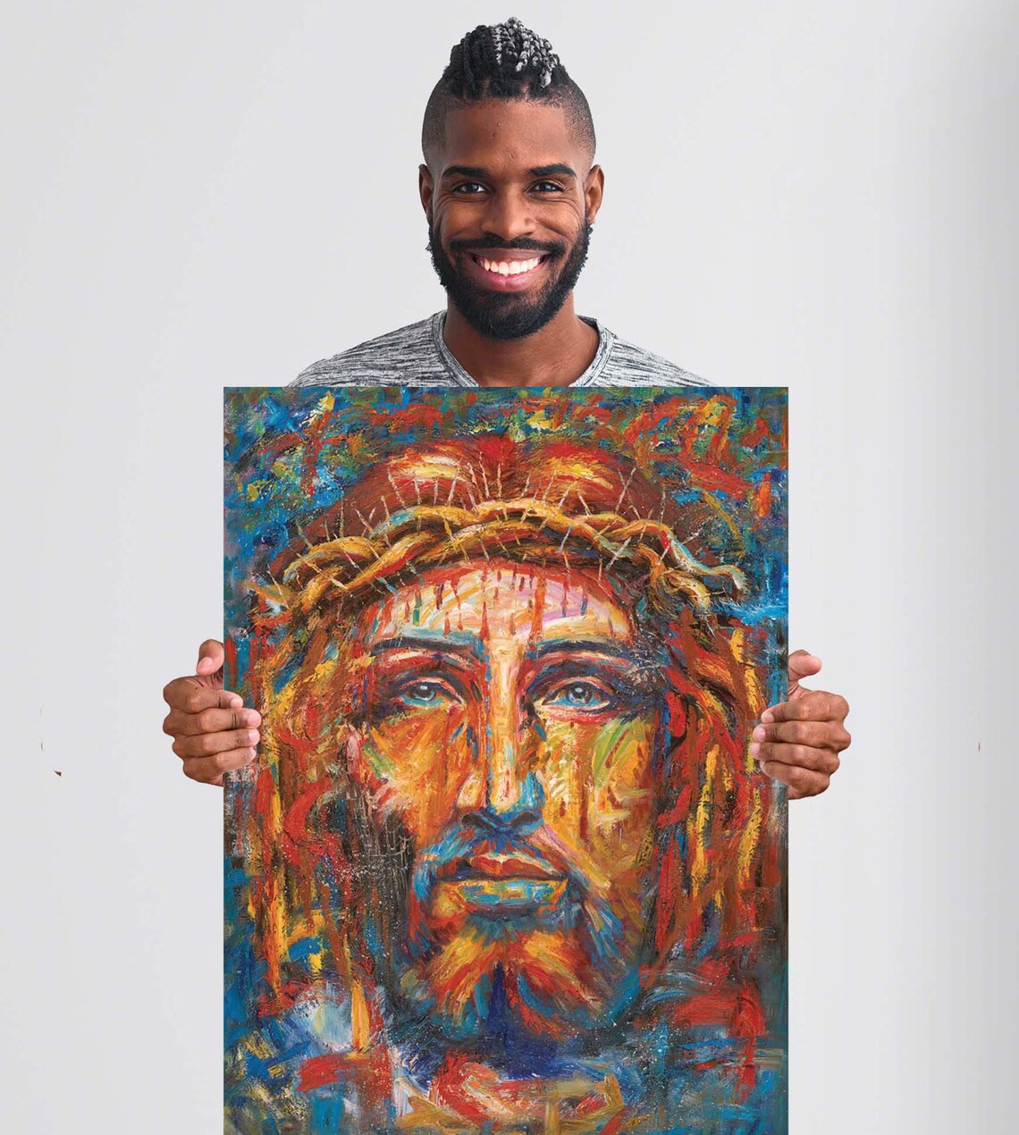 Colorful Abstract Jesus - Etsy