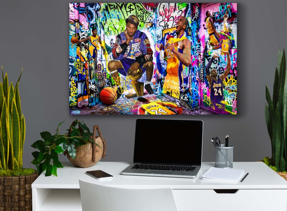 Limited Edition Kobe Bryant Premium Graffiti Canvas Ready to - Etsy