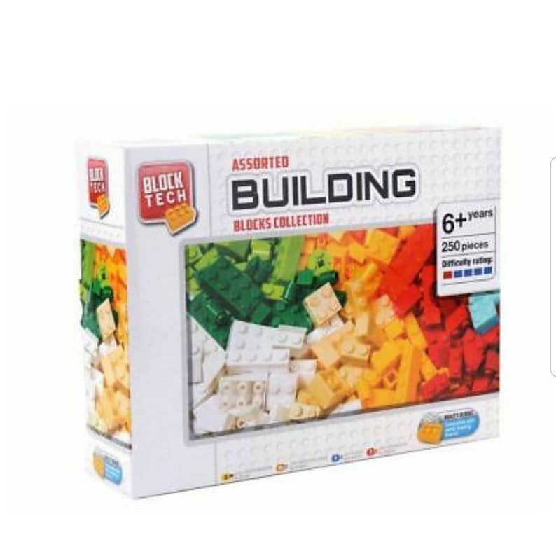 90's New Block Tech Assorted Building Blocks 250 Pcs Shades of Bright ...