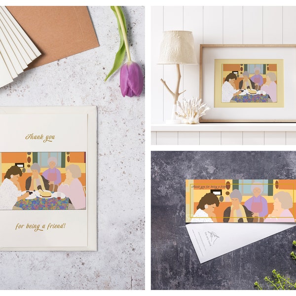 Golden Girls Birthday Card Thank You for Being a Friend - Etsy