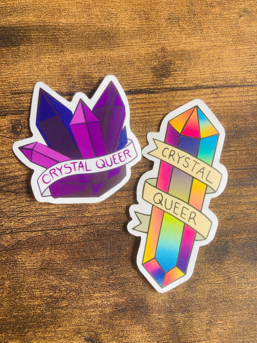 Crystal Queer Sticker Pack of 2 Stickers - Etsy