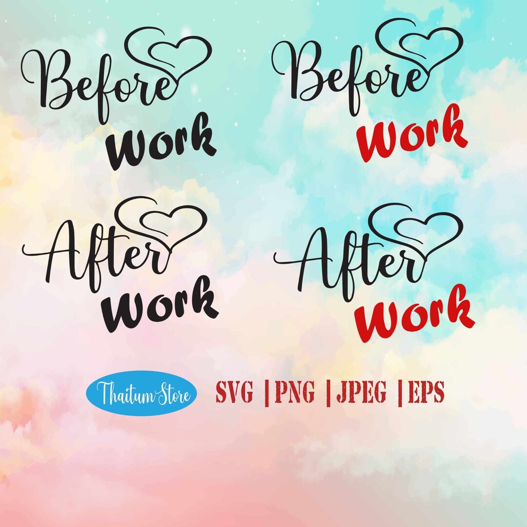 Before Work After Work SVG Before School After School SVG - Etsy