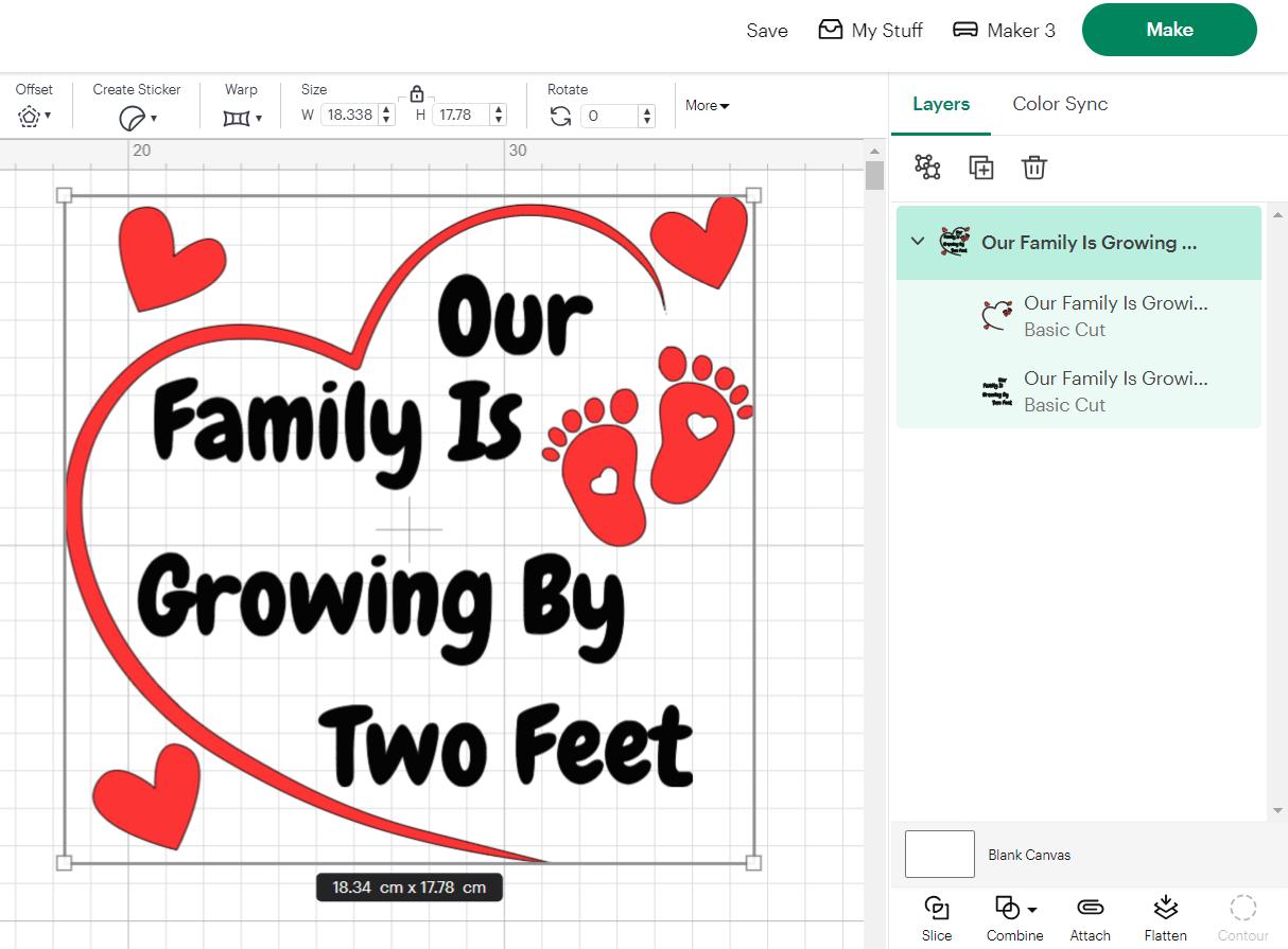 Our Family is Growing by Two Feet SVG, Growing Family Sign SVG, Instant ...