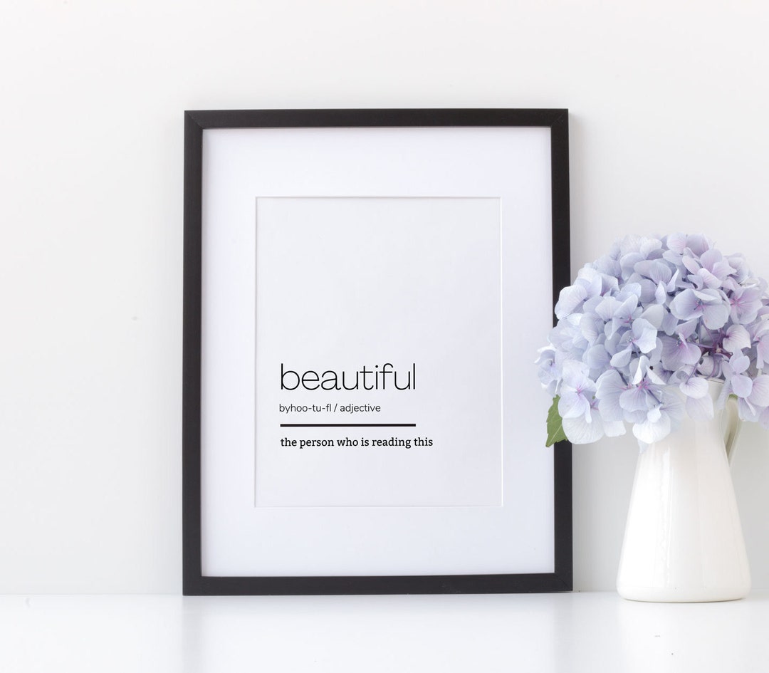 Beautiful Print You Are Beautiful Print Home Decor Typography Wall Art ...