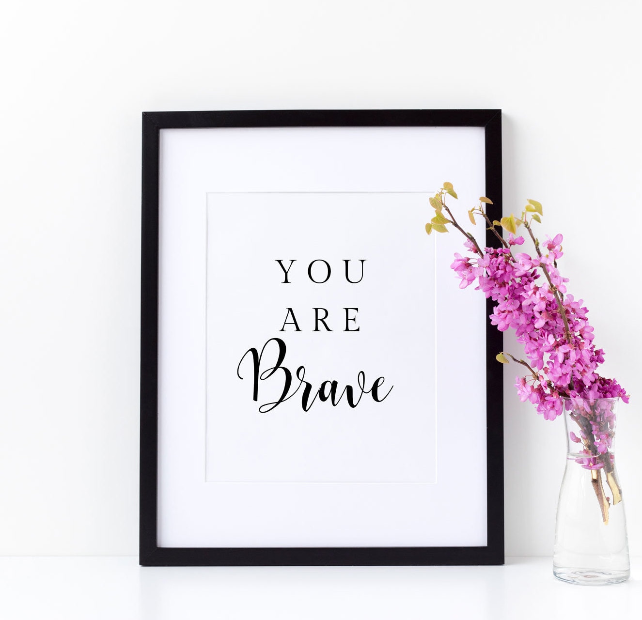 You Are Brave Print Inspirational Wall Art Inspiring | Etsy