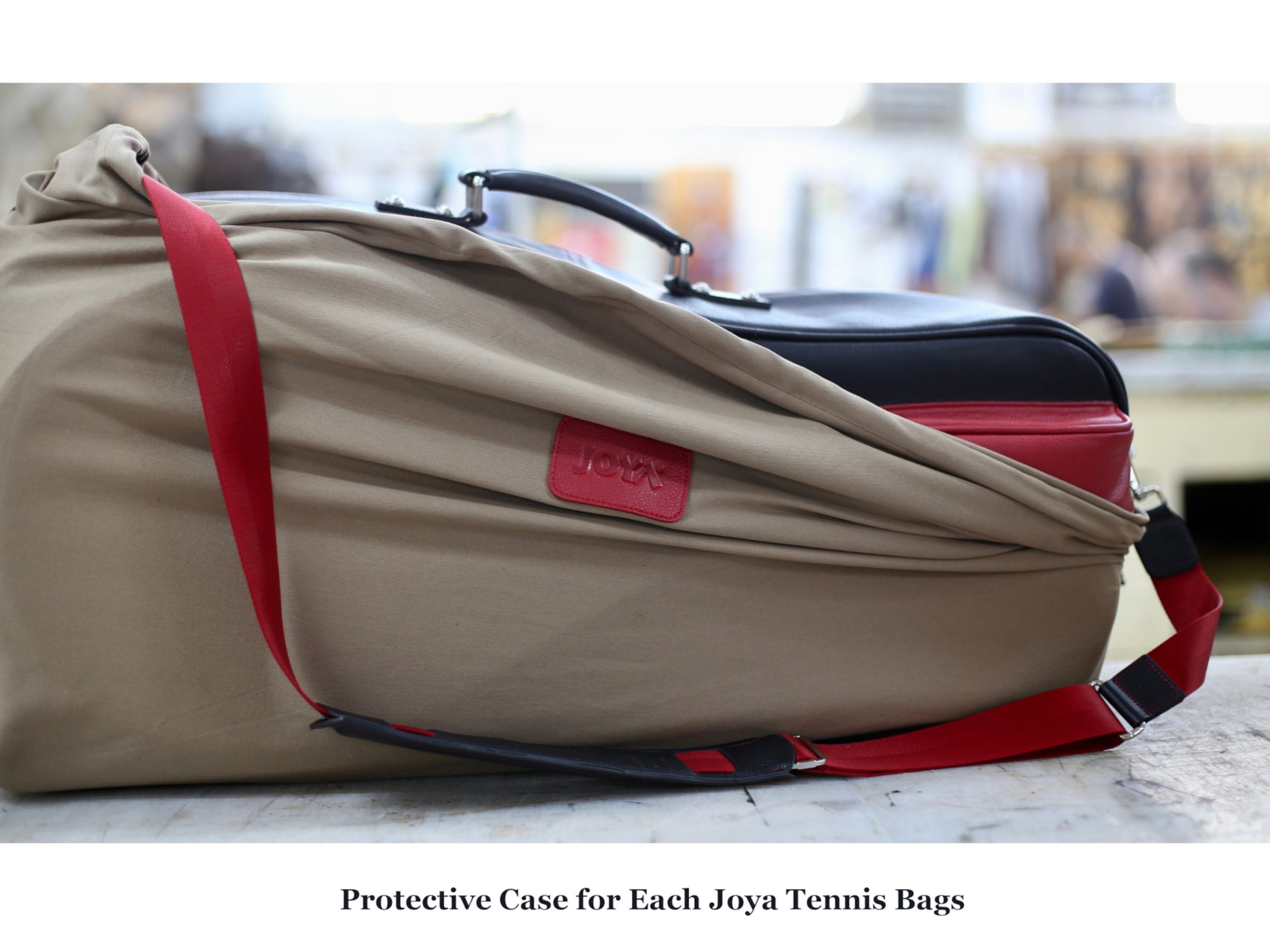 Joya Personalized Leather Tennis Bag, 6 Racket, Top Grain Genuine ...