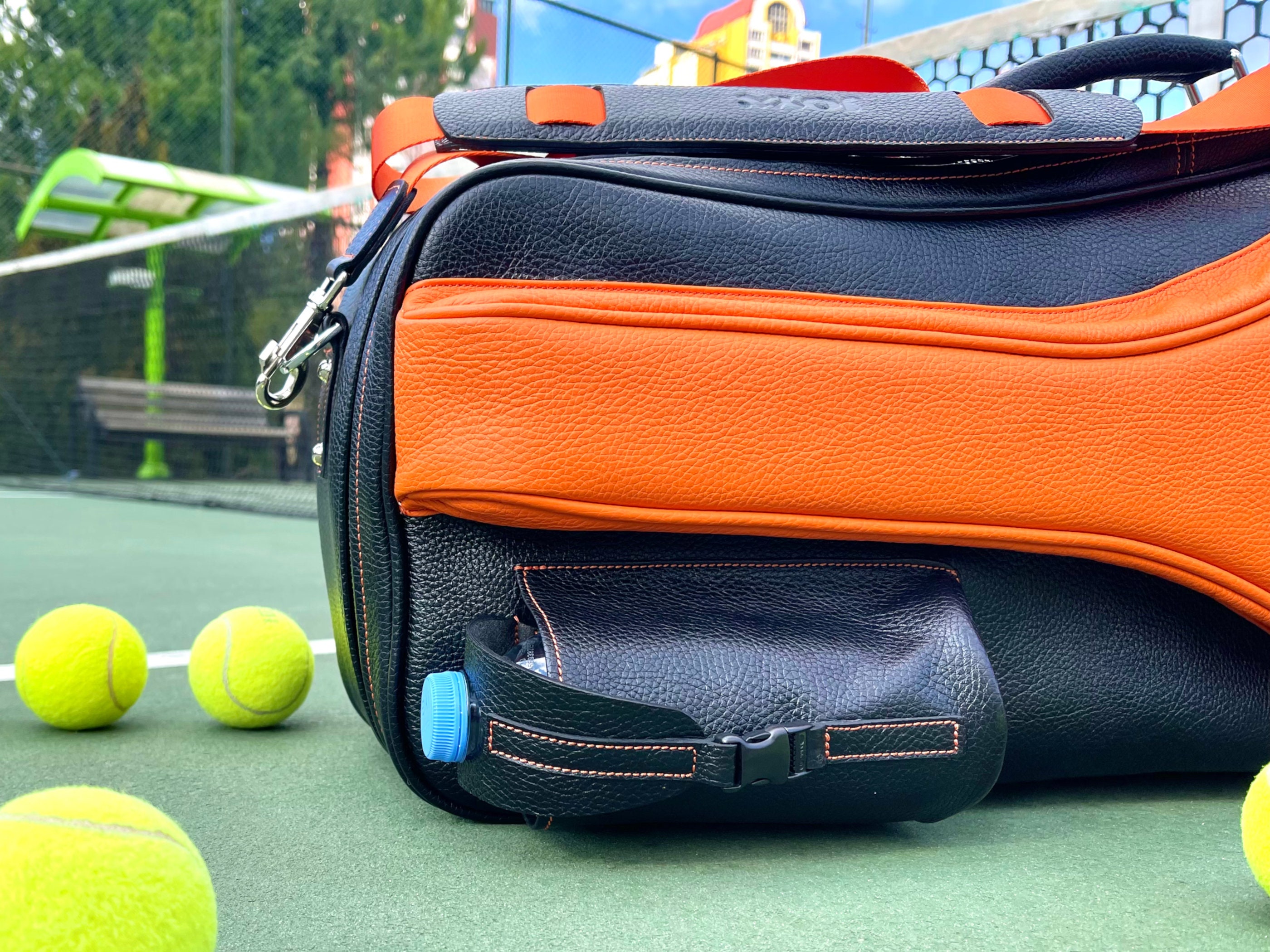 Joya Personalized Leather Tennis Bag, 6 Racket, Top Grain Genuine ...