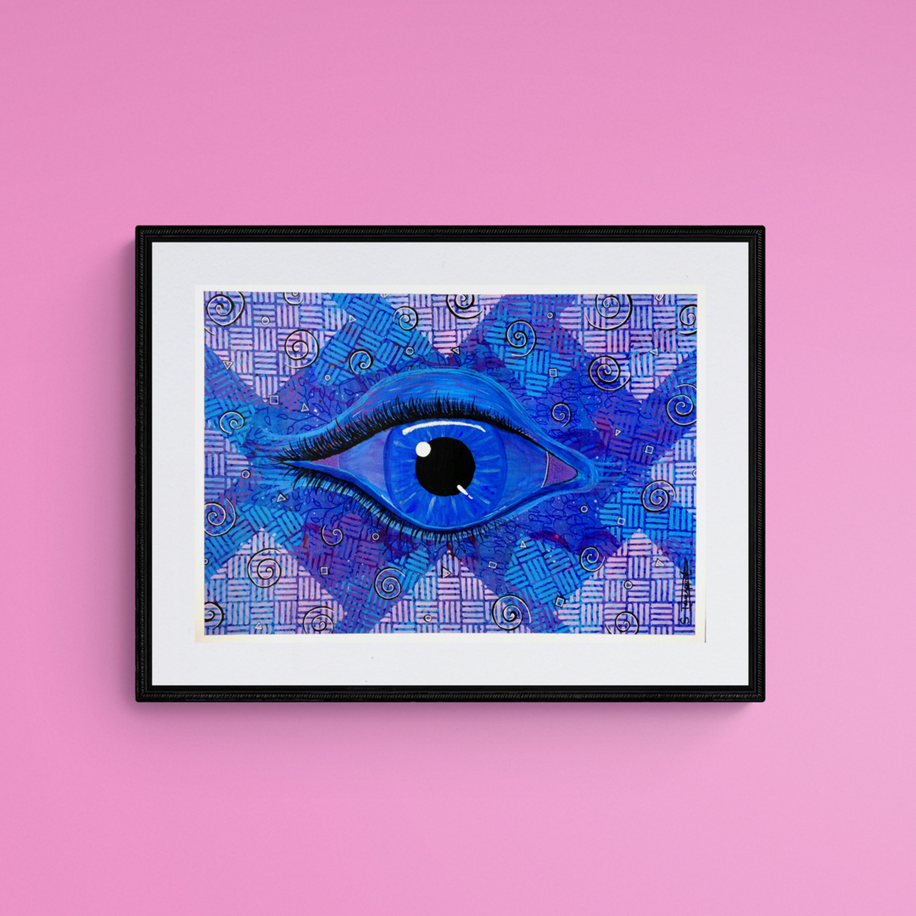 Eye Spiral Original Painting A2 Eye Wall Art 42 x 60 cm | Etsy