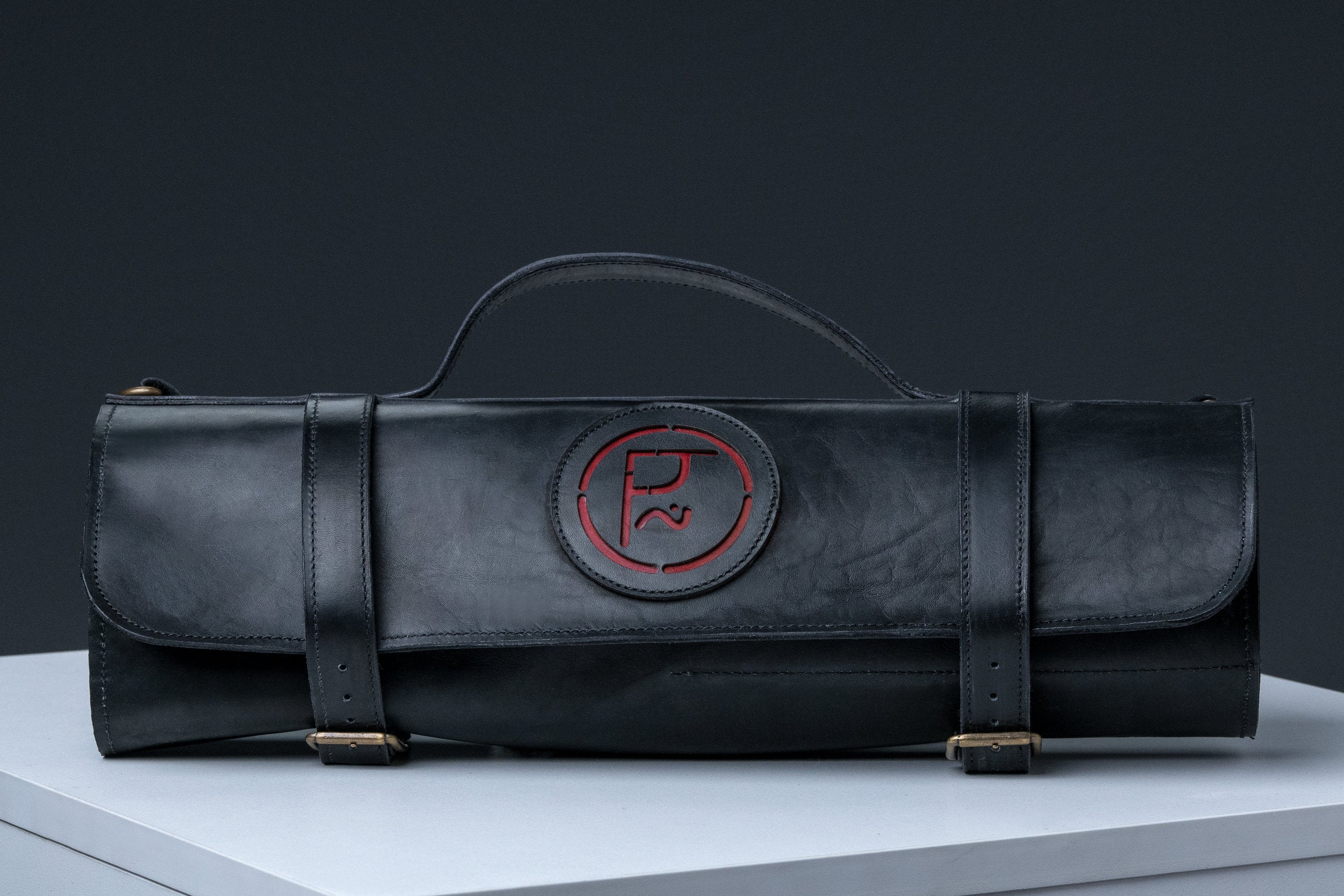 Black Leather Knife Roll Chef's Premium Quality | Etsy
