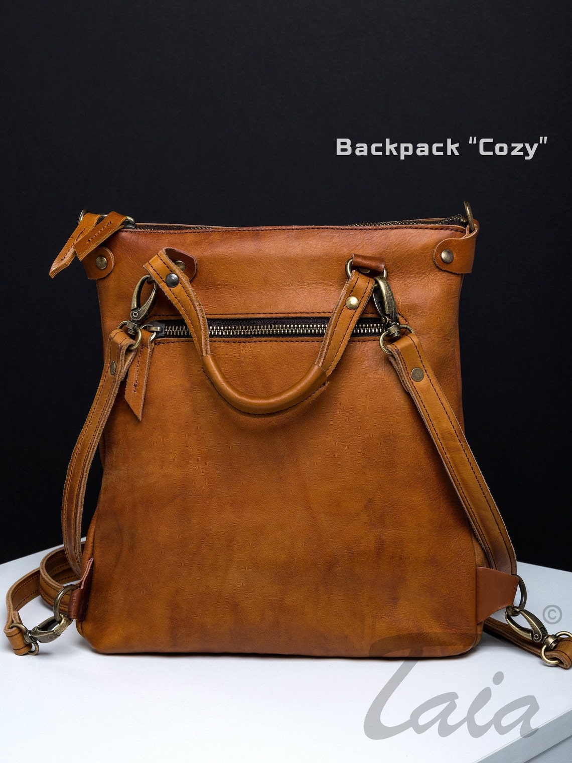 Handmade Leather Backpack Cozy Backpack - Etsy