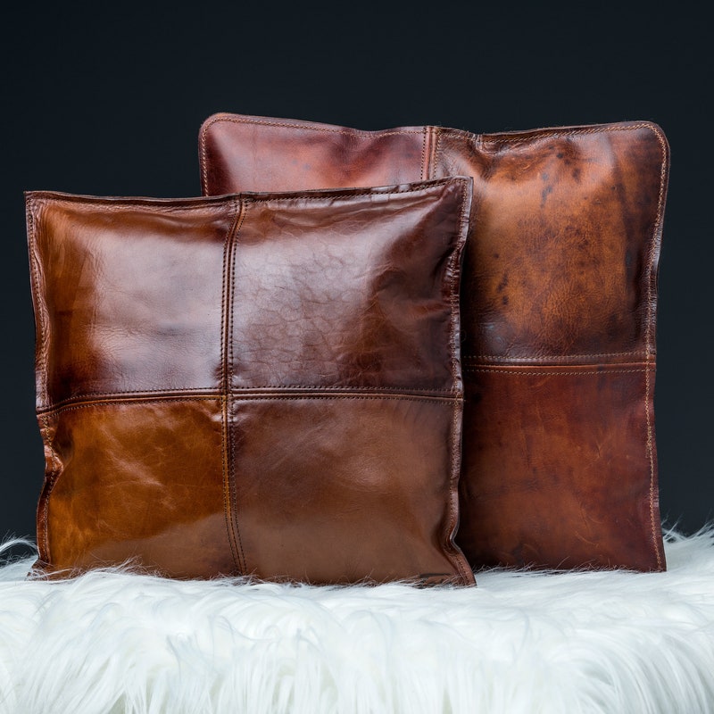 Leather Pillows - Etsy