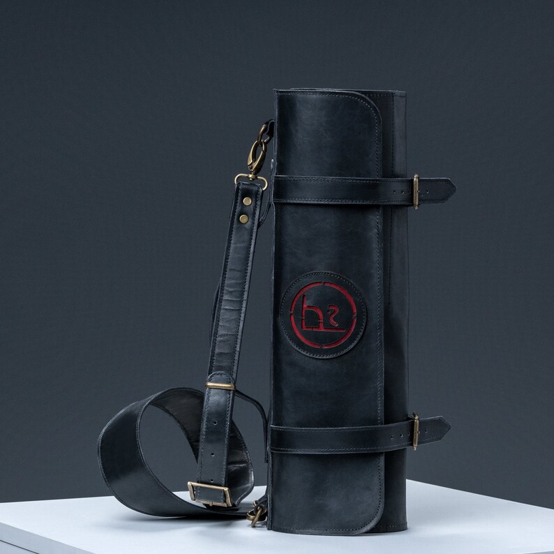 Black Leather Knife Roll – Premium Chef Tool Carrier - Etsy