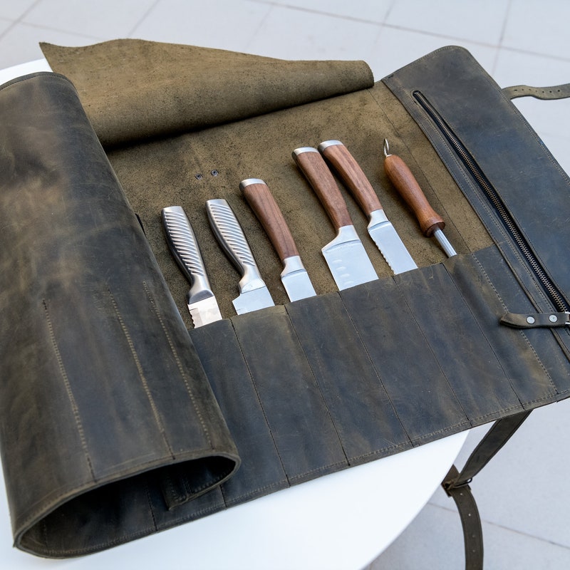 Leather Knife Roll - Etsy