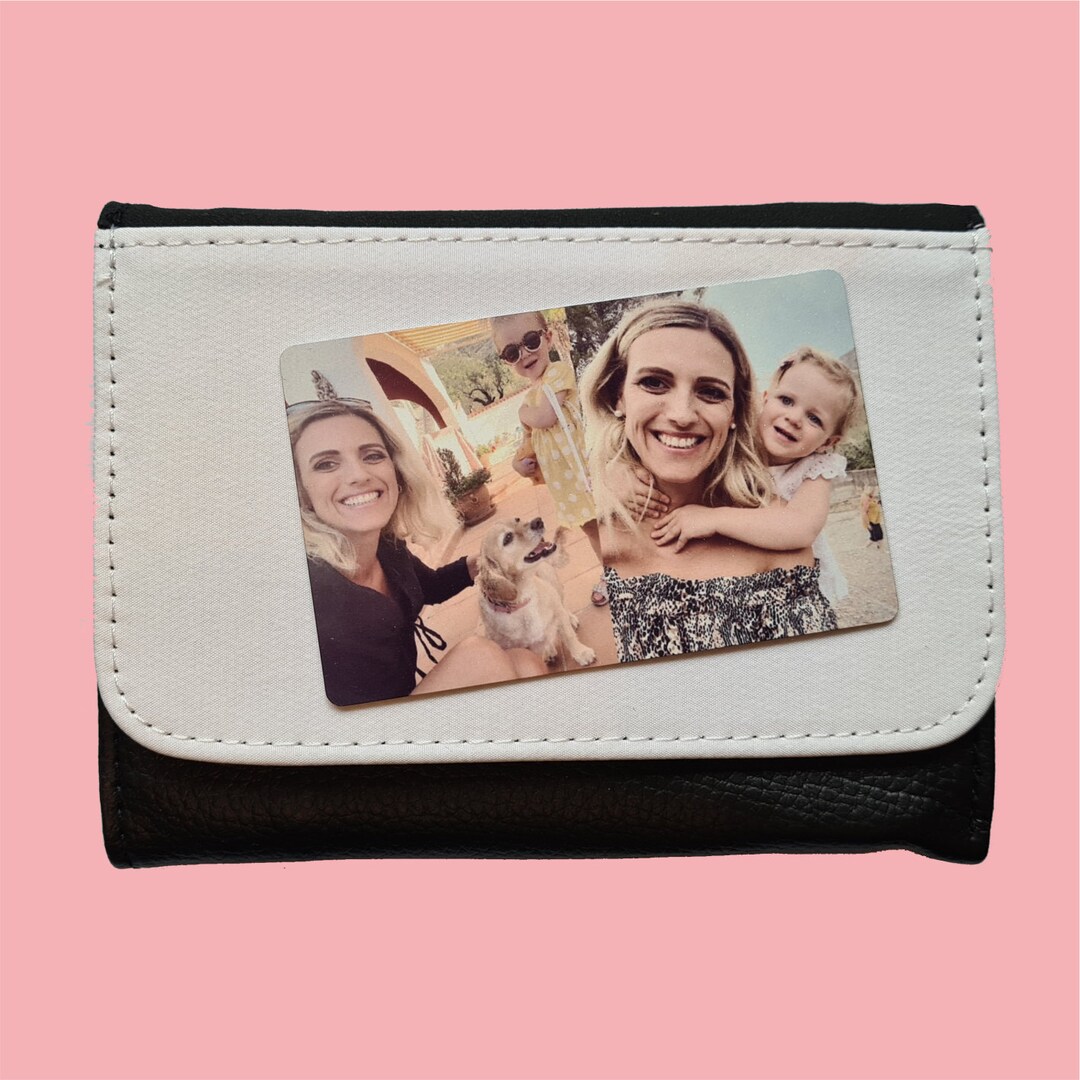 Personalised Photo Metal Custom ID Card Insert Wallet Purse Keepsake ...