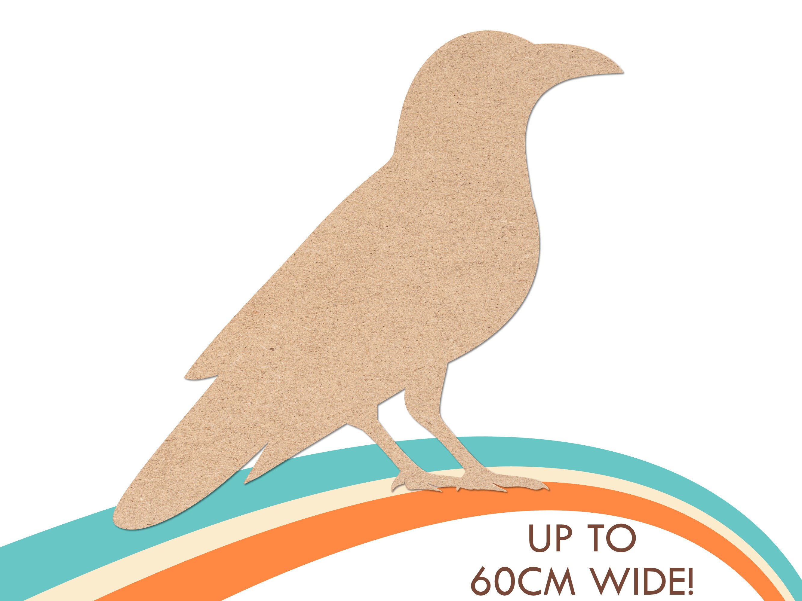 Giant Raven Wall Art, Large Craft Shape, Paint Your Own Raven, DIY Goth ...