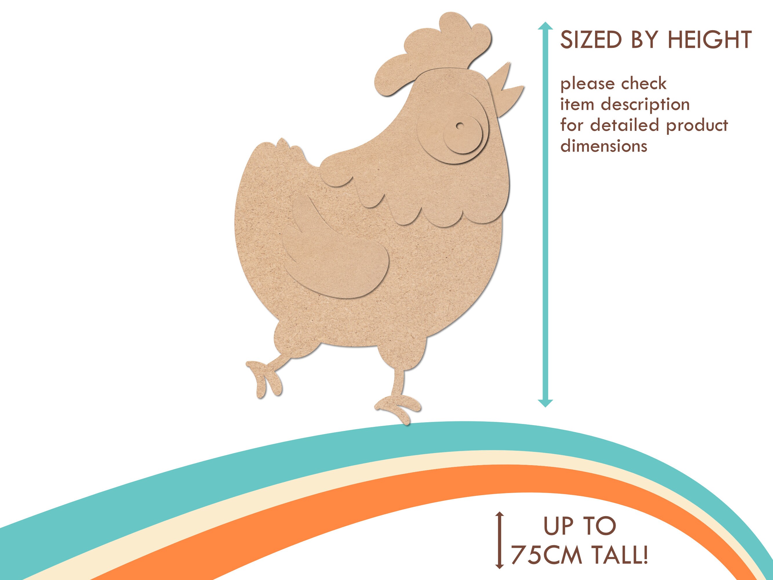 Giant Chicken MDF Shape Paint Your Own Chicken Decoration - Etsy