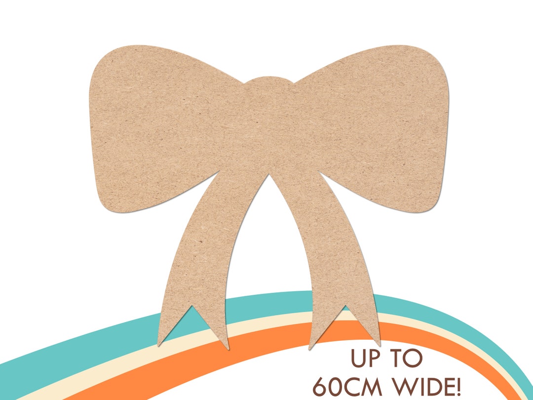 Giant Ribbon Bow Shape MDF Bow Paint Your Own Large Ribbon - Etsy