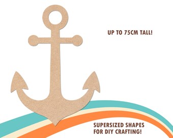 10x Wooden Anchor Craft Shapes 3mm Plywood Nautical Ship Pirate Sea ...