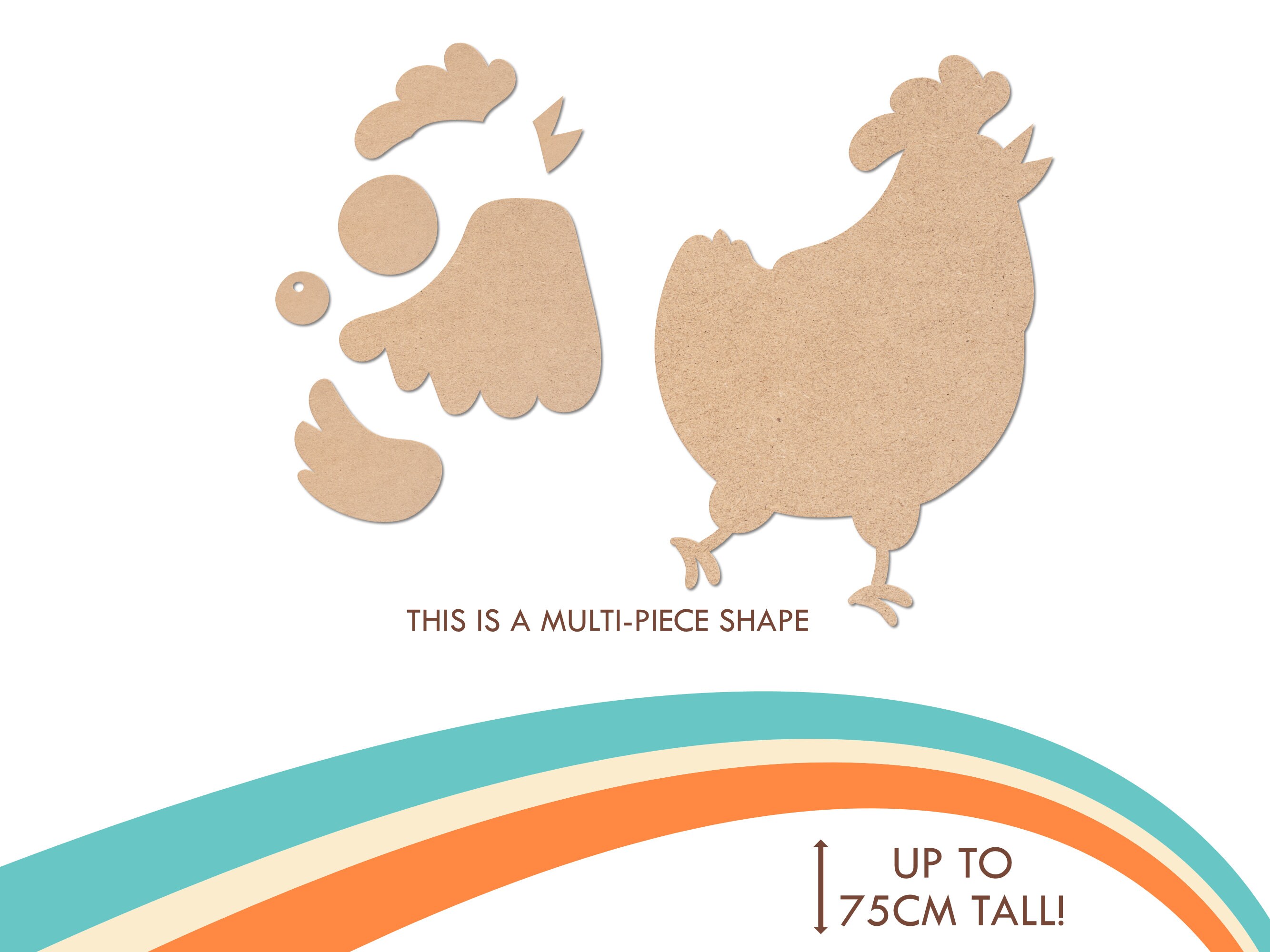 Giant Chicken MDF Shape Paint Your Own Chicken Decoration - Etsy