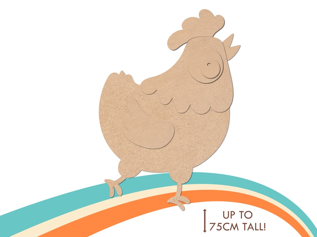 Giant Chicken MDF Shape Paint Your Own Chicken Decoration - Etsy