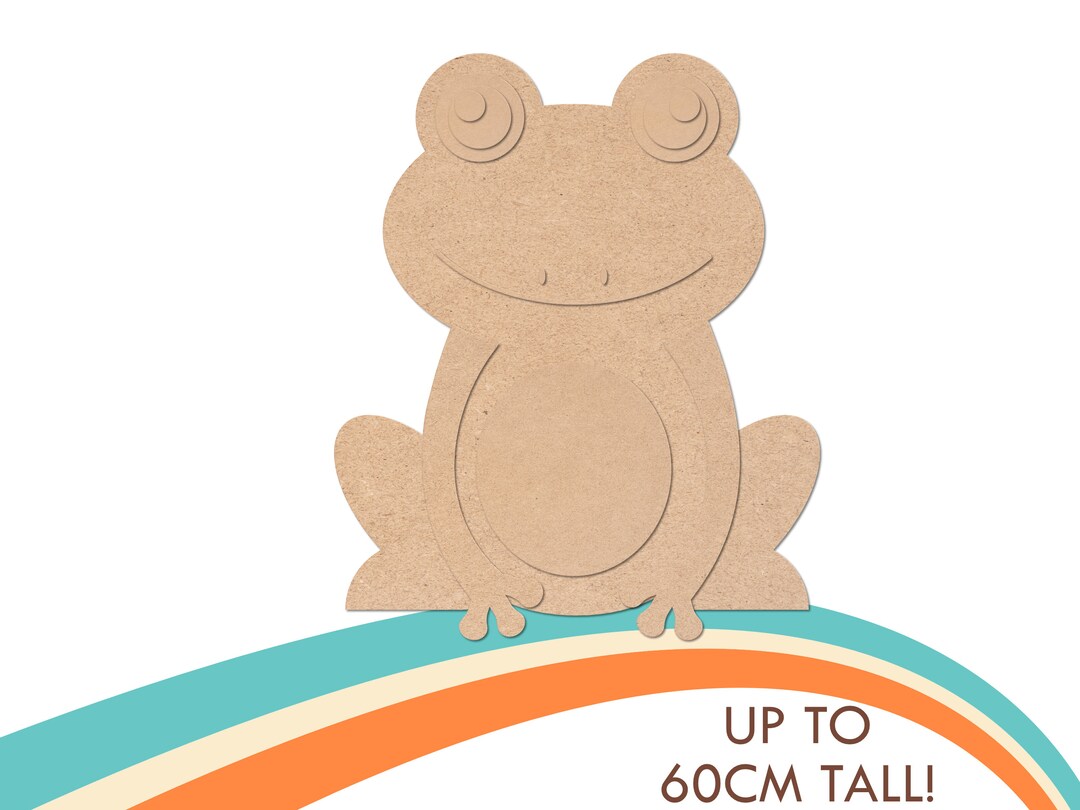 Giant Frog MDF Craft Shape, Paint Your Own, Large Frog Cutout ...