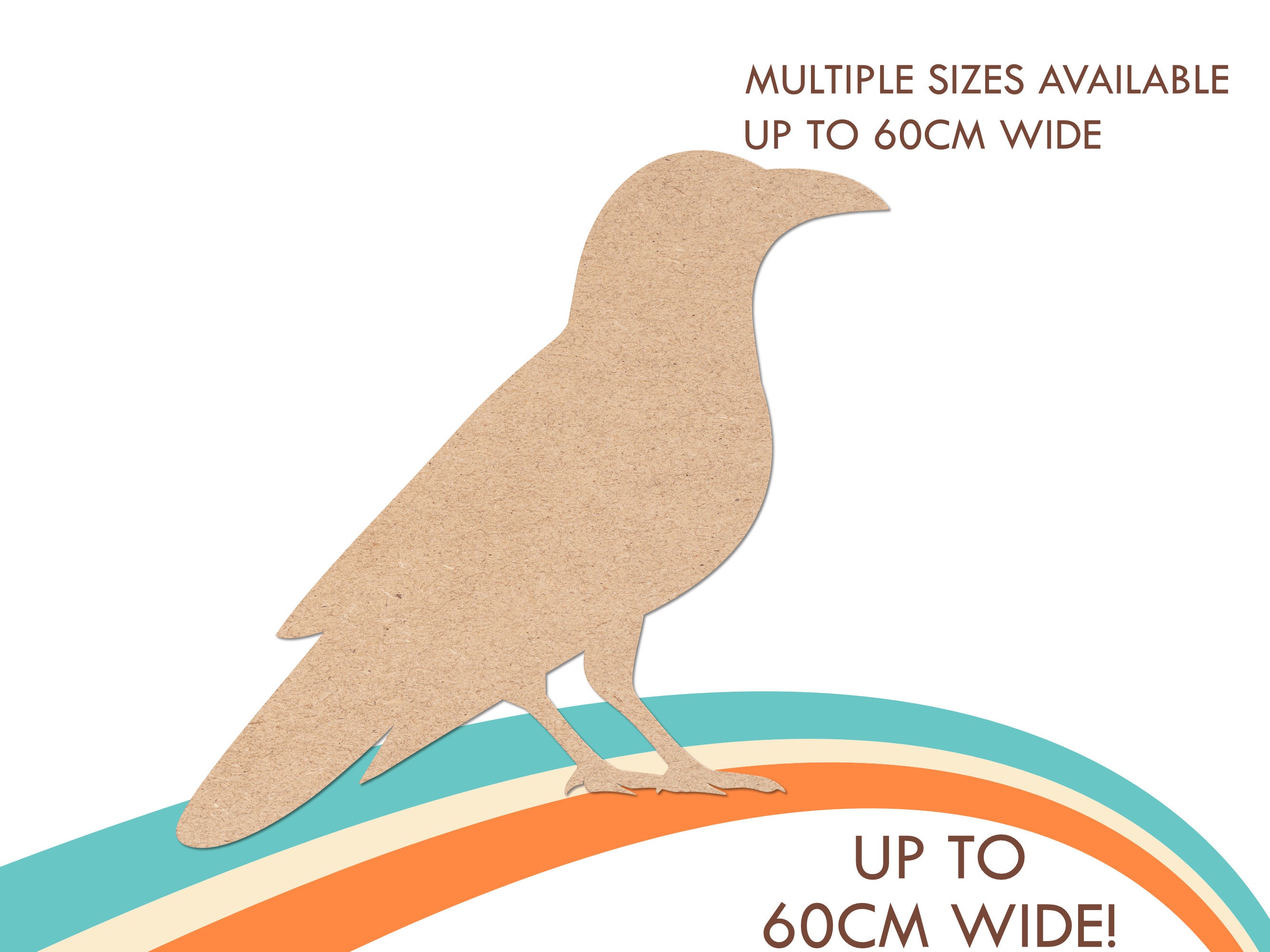 Giant Raven Wall Art, Large Craft Shape, Paint Your Own Raven, DIY Goth ...