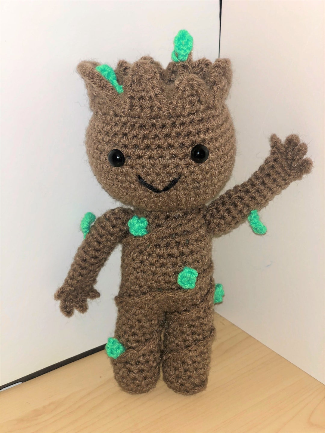 Baby leaf Man Amigurumi, Crocheted Inspired by Groot, I Am Groot - Etsy