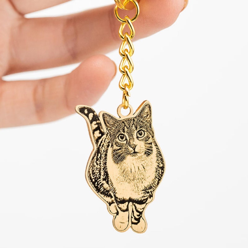 Cat Keychain - Etsy