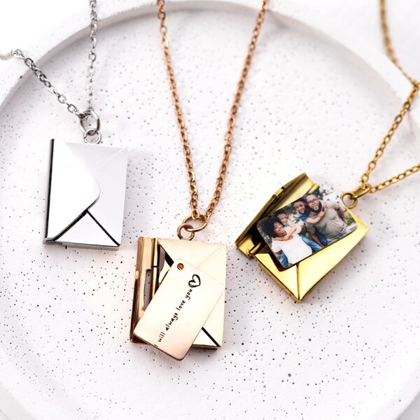 Envelope Necklace - Etsy